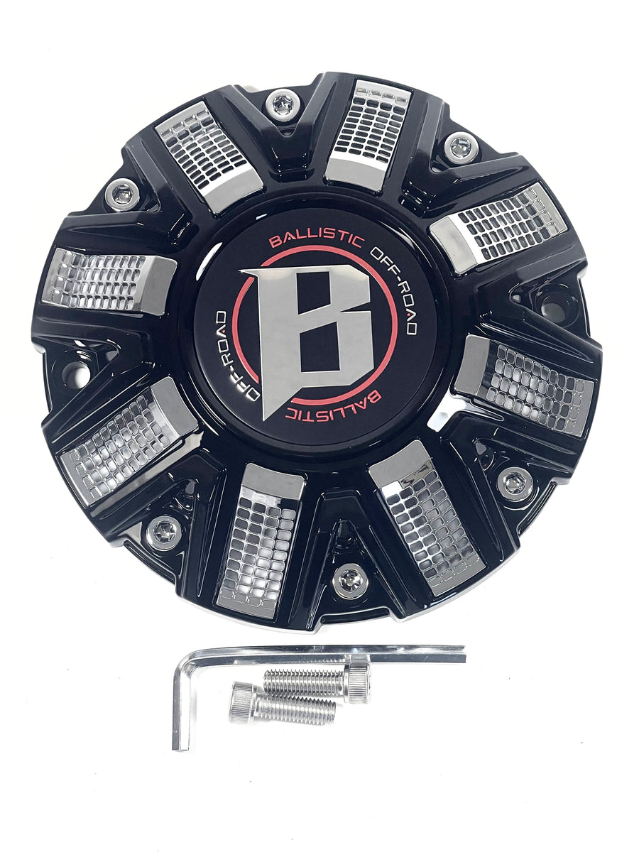 Ballistic Off-Road Gloss Black Chrome Wheel Center Cap CAP OR-D2 CAP O ...
