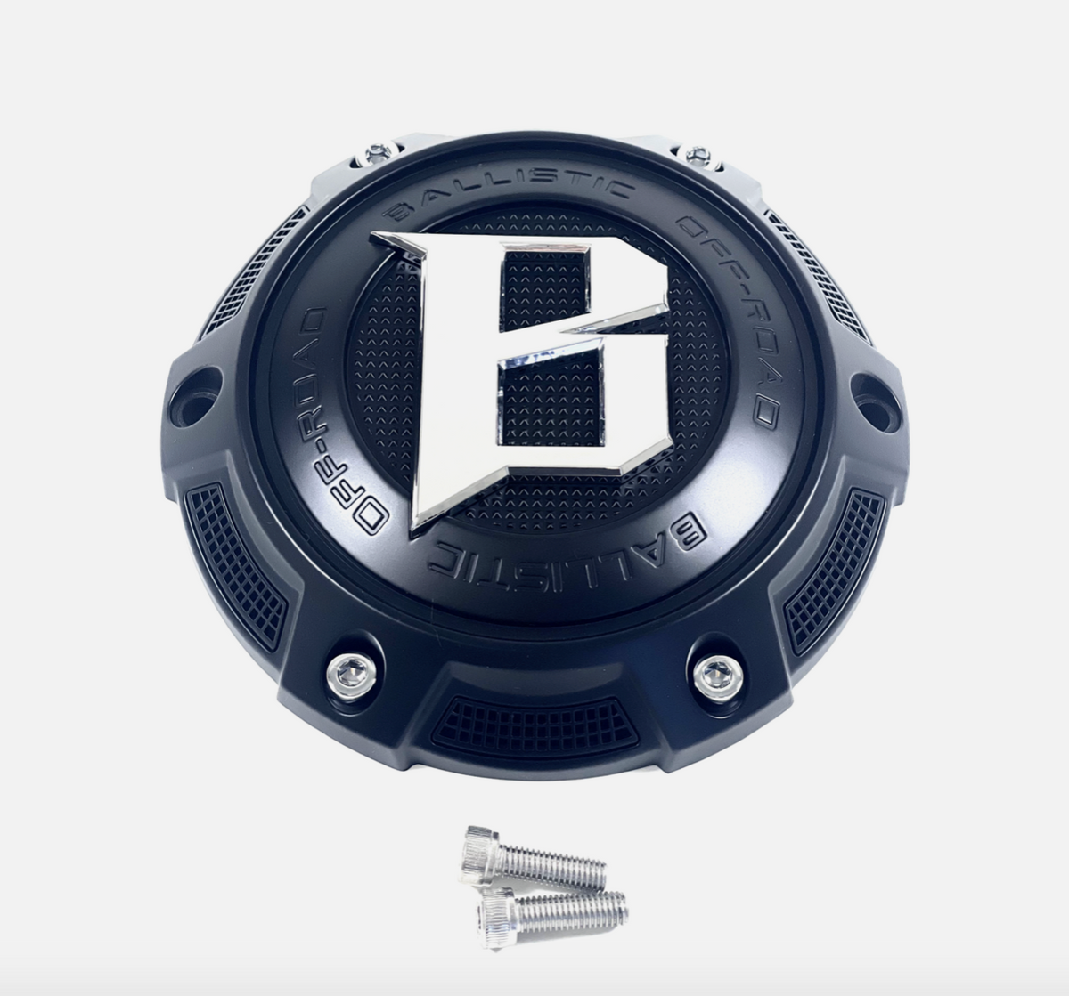 Ballistic Off-Road Matte Black / Chrome Logo Wheel Center Cap CAP OR_V ...