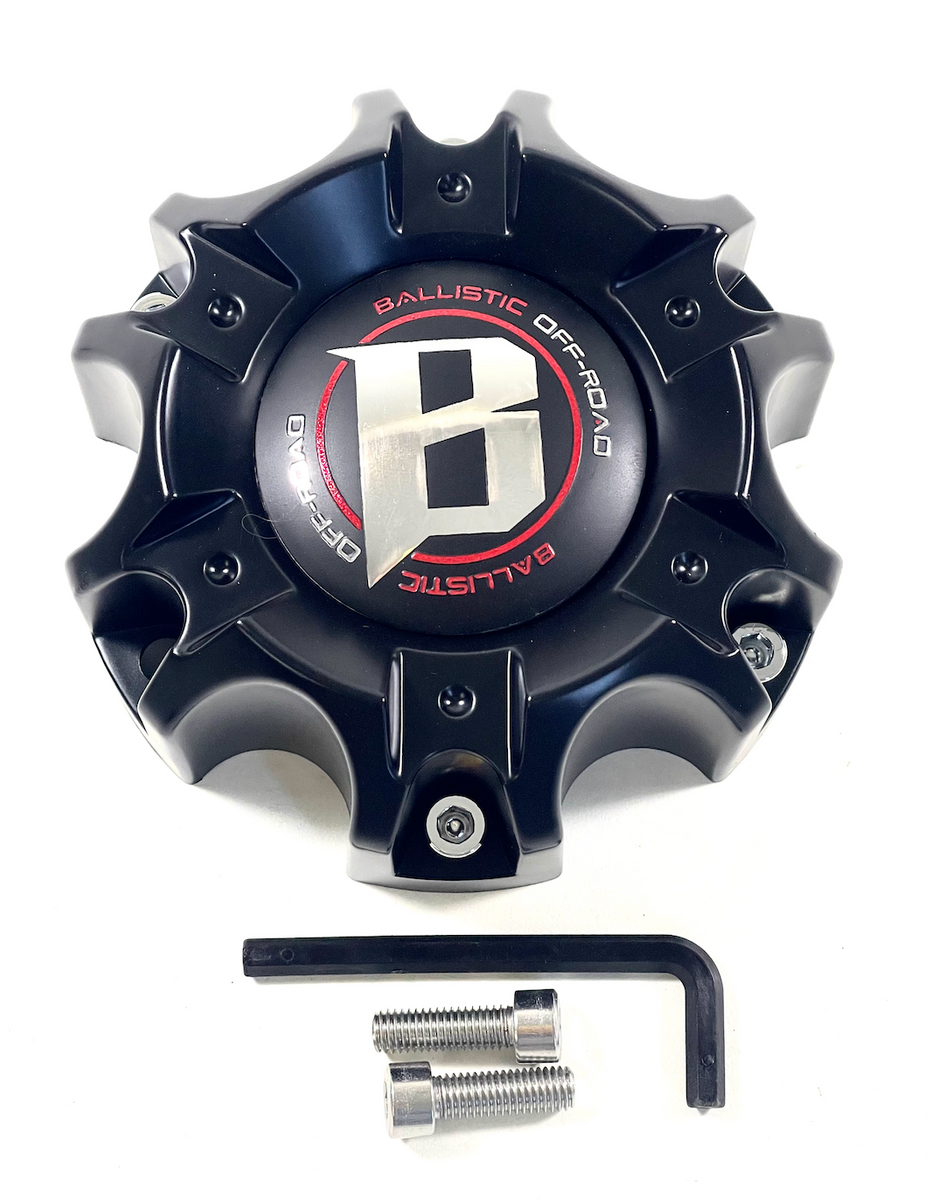 Ballistic Wheel Center Cap Wheels Flat Black # CAP-WX04-135 / 139.7-6H ...