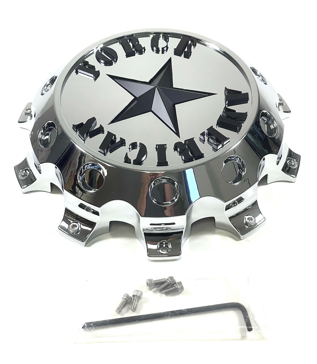American Force 10 Lug Dually Front Wheel Center Cap Chrome AFX321 / AF ...