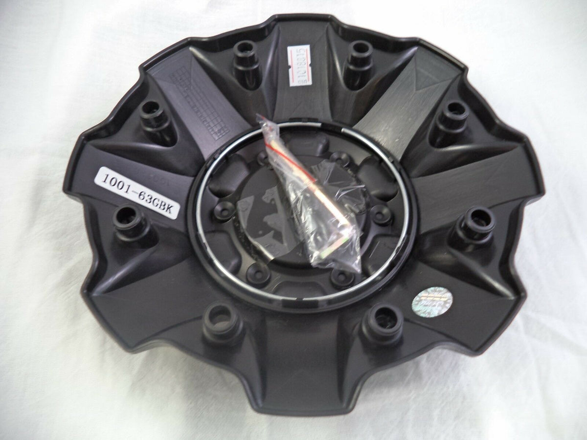 Fuel Wheels Gloss Black / Blue Logo Wheel Center Cap # 1001-63GBK M-44 ...