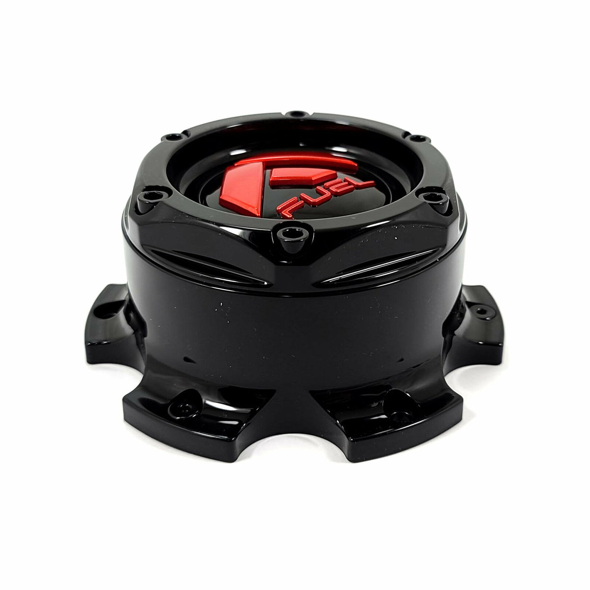 Fuel Wheels Gloss Black / Red Center Cap # 1004-27GBQ / 1004-26 NEW (4 ...