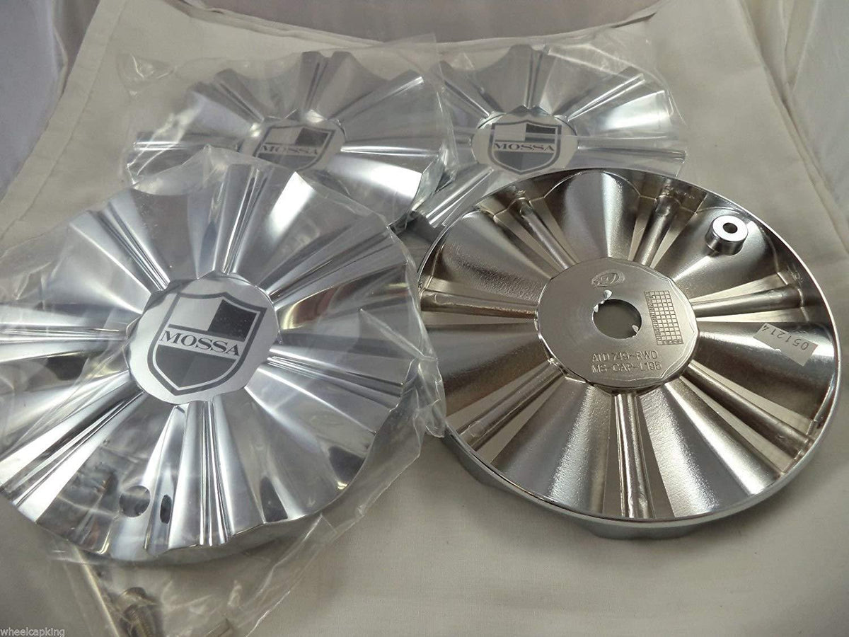 Mossa Wheels Chrome Custom Wheel Center Caps # 749-RWD /MS-CAP-L195 (4 ...