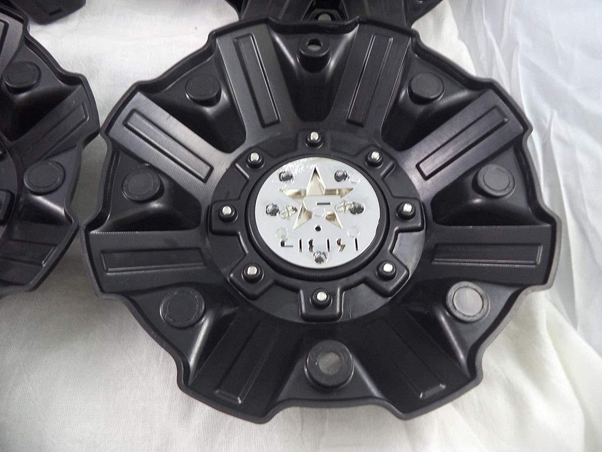 RBP Wheels Gloss Black Custom Wheel Center Cap # C1008B (4 CAPS ...