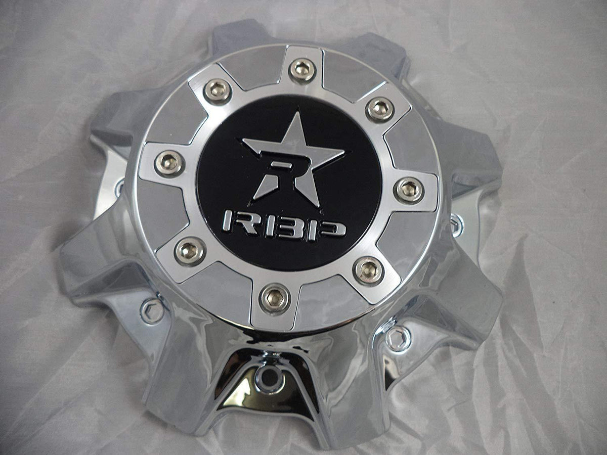 RBP Wheels Chrome/Black Logo Custom Wheel Center Caps # CAP8040-6-4-C ...
