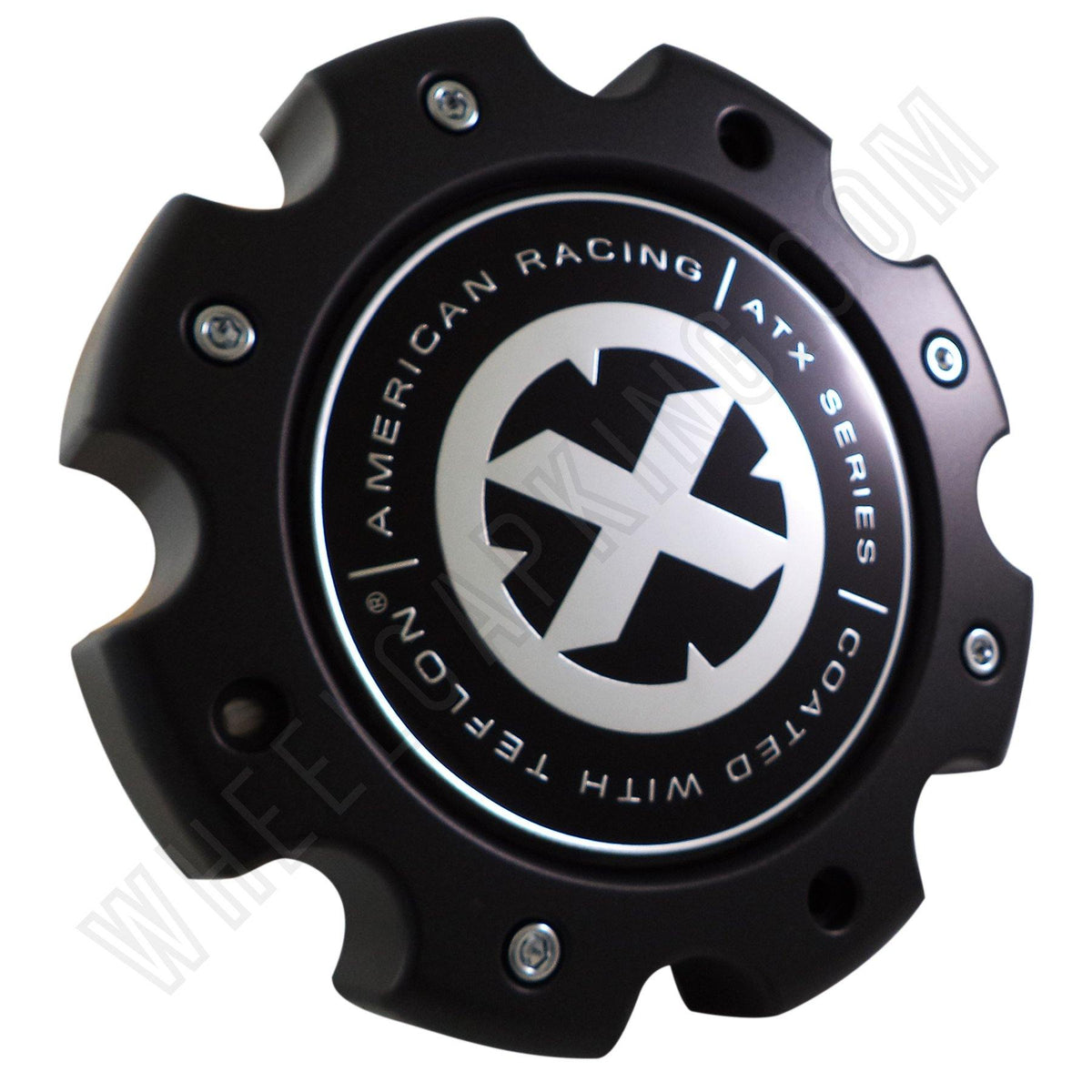AMERICAN RACING ATX FLAT BLACK Custom Wheel Center Cap Caps # 490L204 ...
