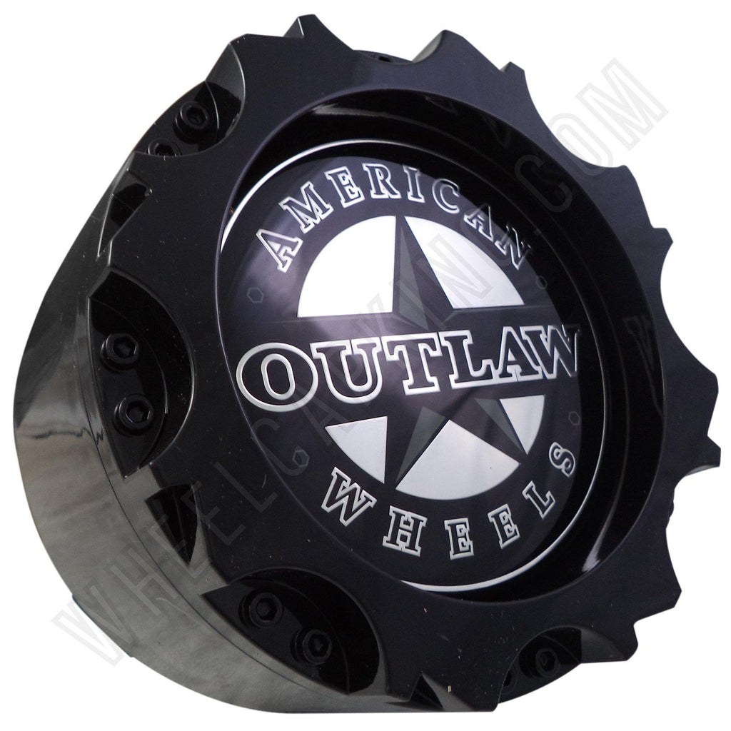 American Outlaw Wheels Gloss Black Custom Wheel Center Cap # BC-895 (1 ...