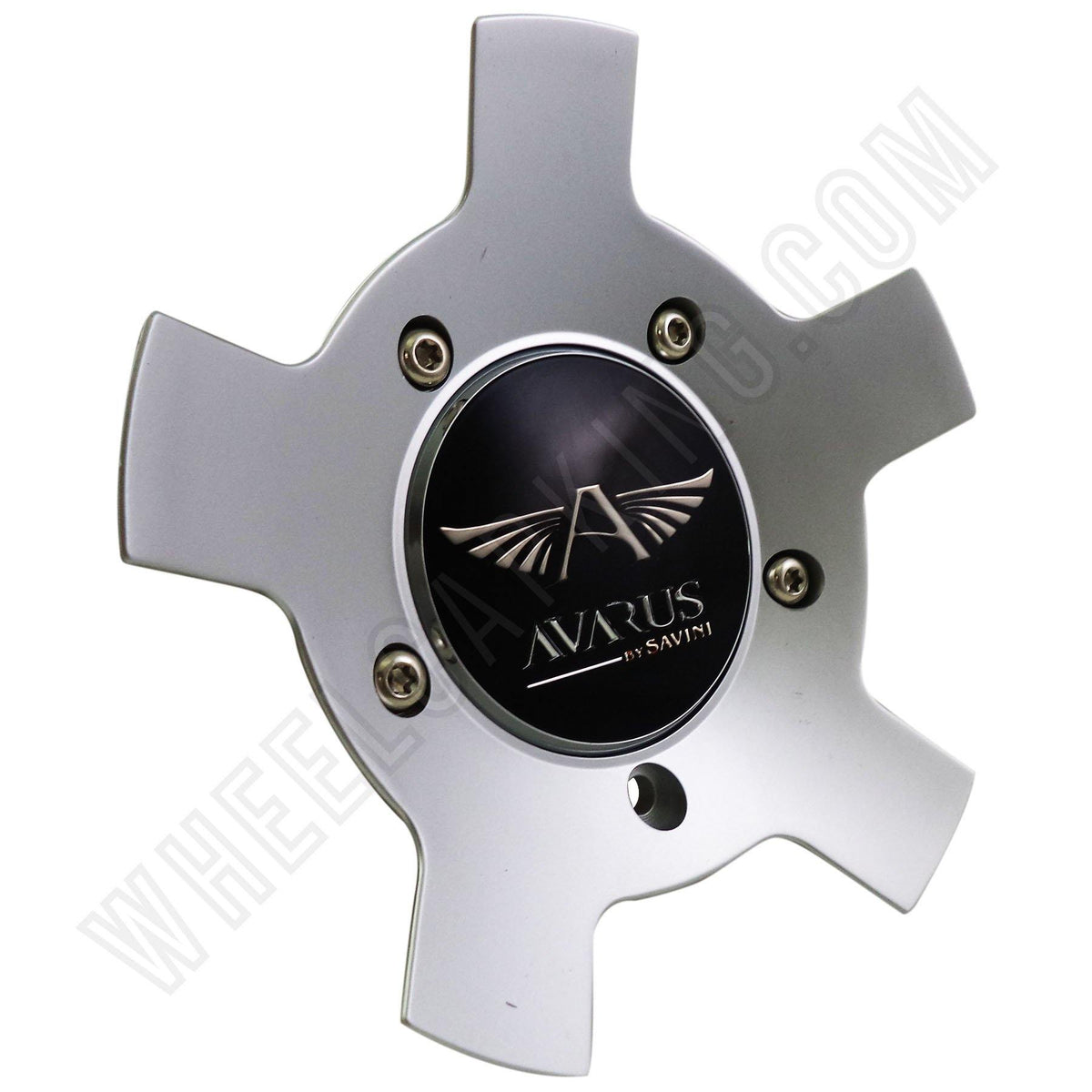 Avarus Wheels Silver Custom Wheel Center Caps # MS-CAP-Z214 W/ BOLTS ...