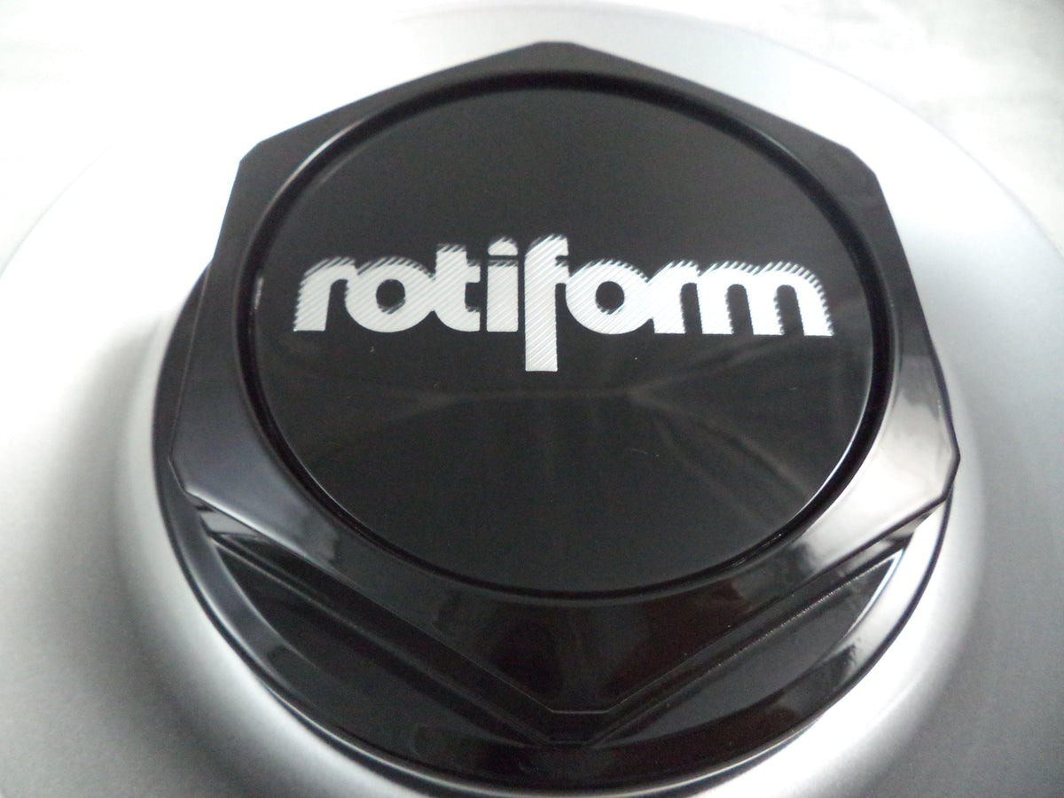 Rotiform Wheels Silver & Gloss Black Custom Wheel Center Caps # 36390 ...