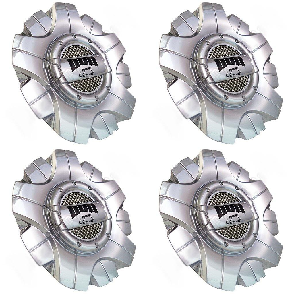 Dub Wheels Chrome Custom Wheel Center Cap Caps # 6210-15 (4 CAPS ...
