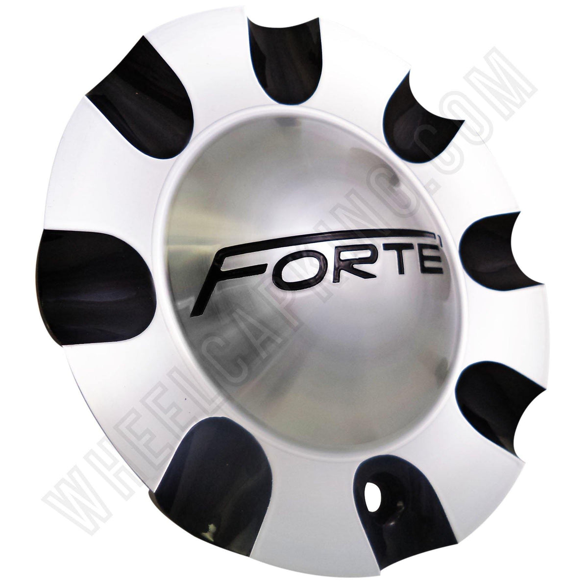 Forte Wheels Black and Silver Custom Wheel Center Cap ONE # C-096-1 ...