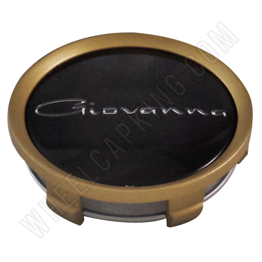 Giovanna Gold / Black Custom Wheel Center Cap # 998K75-S15 (4 CAPS ...