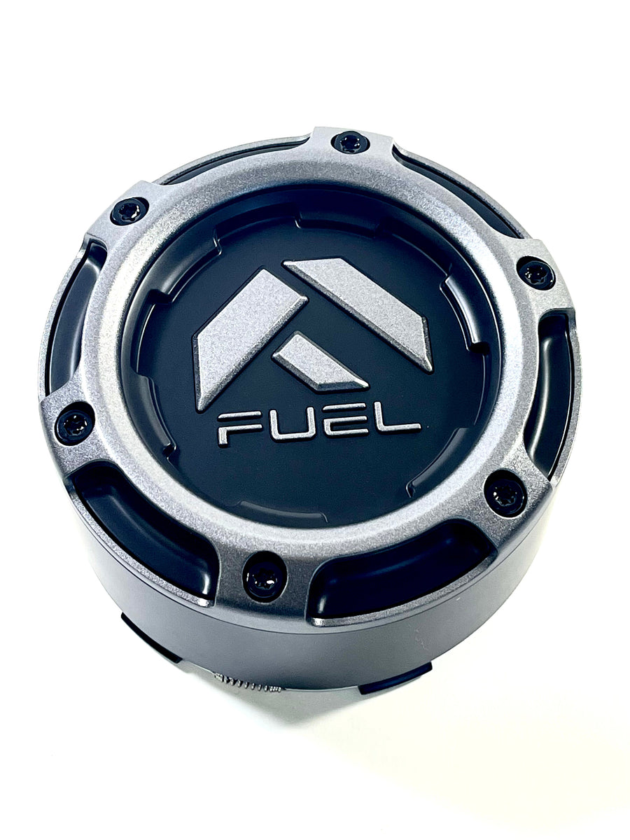 Fuel Wheels Wheel Center Cap Black / Grey Rim Cap # 1005-50SGD (4 CAPS ...