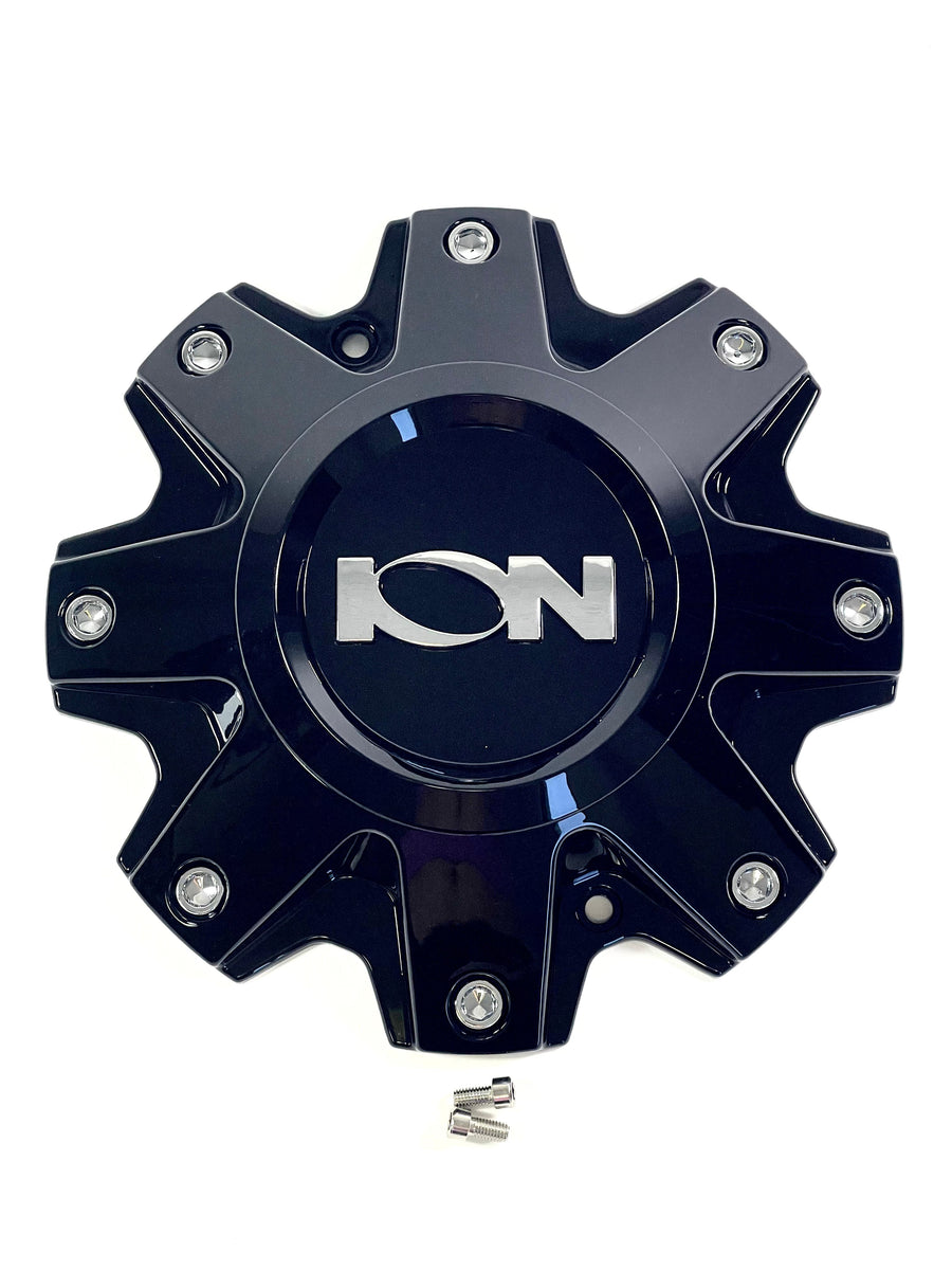 ION ALLOY 141 GLOSS SHINY BLACK C10141B WHEEL RIM CENTER CAP # C10141B ...