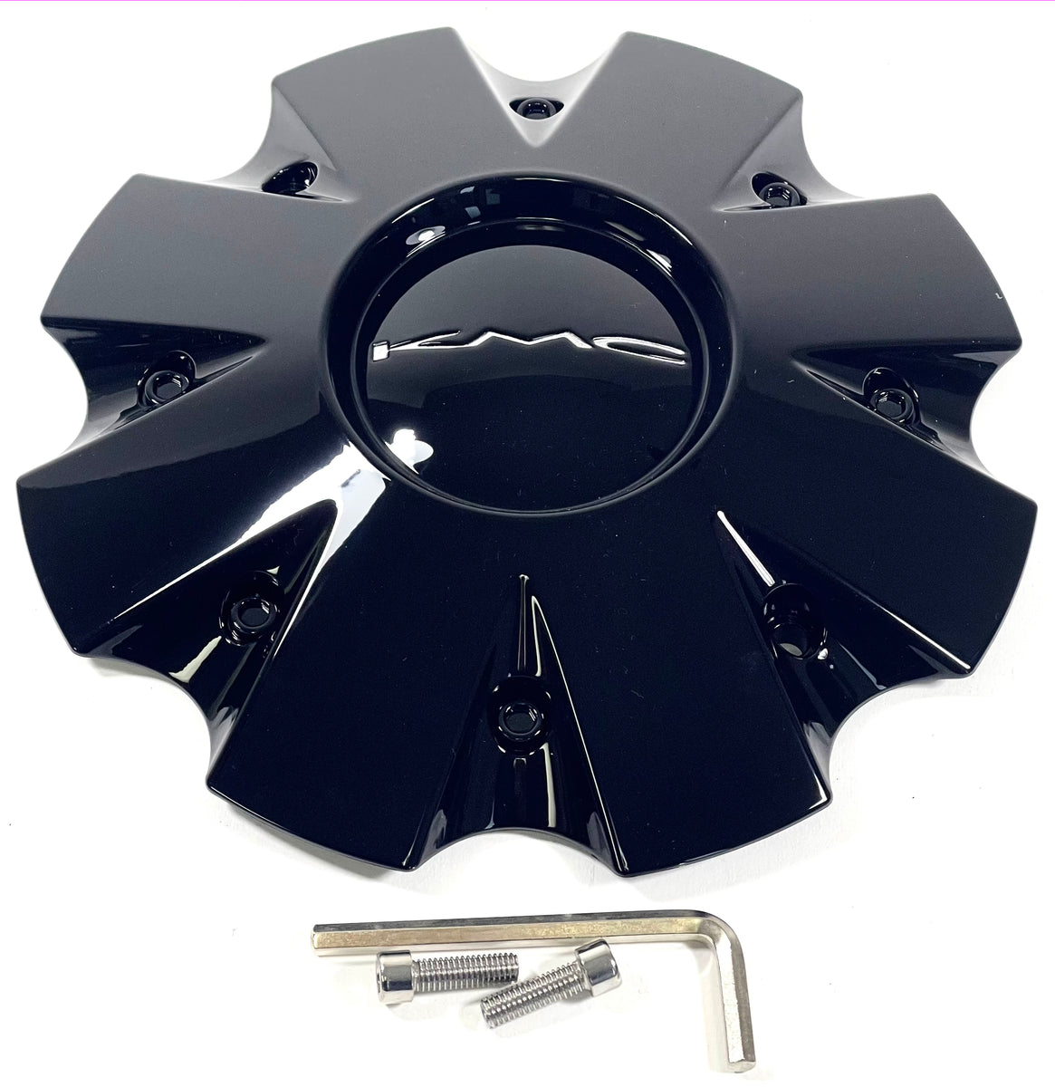 KMC KM651 Slide Gloss Black Rim Wheel Center Hub Cap # 841L210S1 / S19 ...