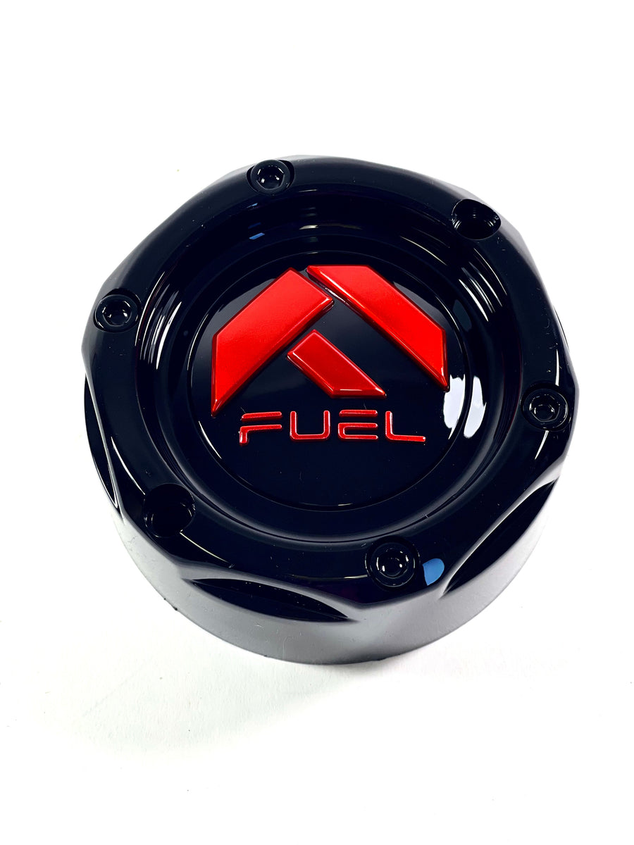 Fuel Offroad Wheels Gloss Black / Red Logo Custom Wheel Center Cap # 1 ...