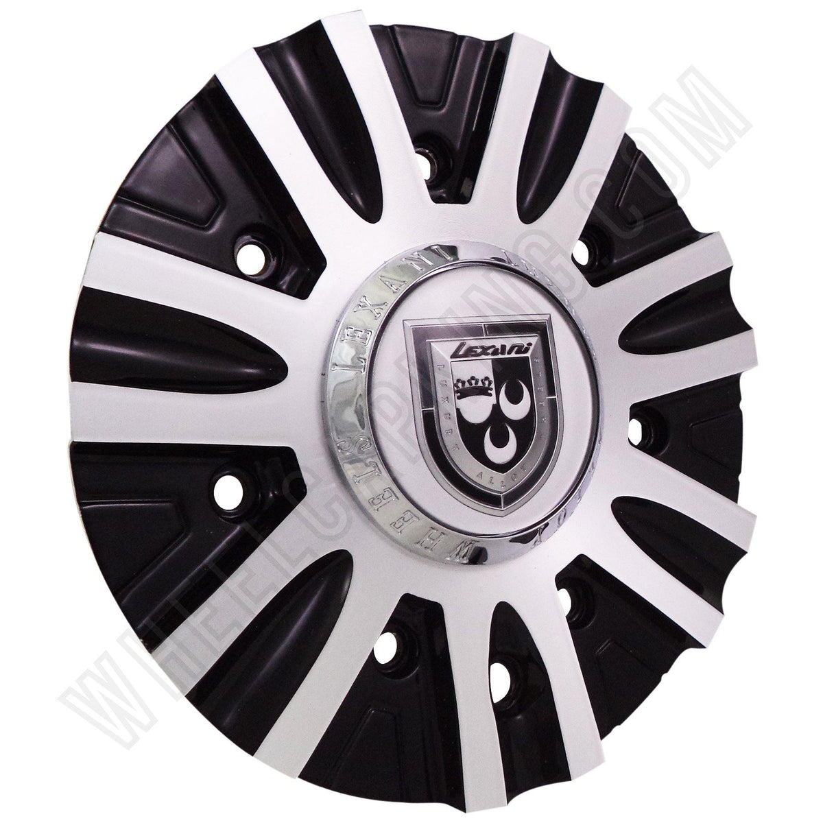 Lexani Wheels Silver / Black Custom Wheel Center Cap # C-188-4 / C-189 ...