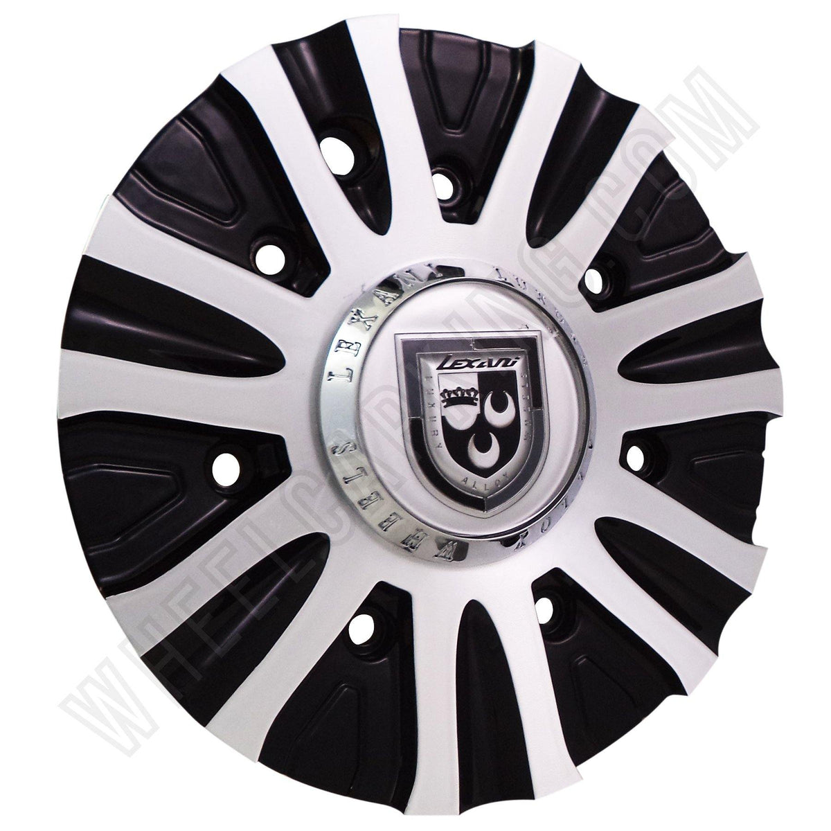 Lexani Wheels Silver / Black Custom Wheel Center Cap Caps # C-188-4 ...