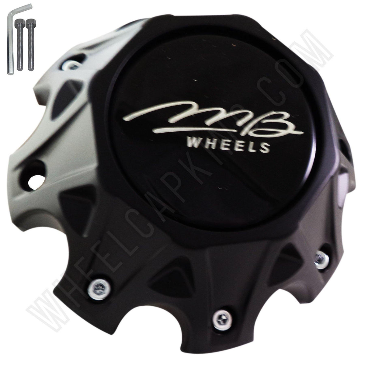 MB Motorsport Wheels Flat Black Custom Wheel Center Caps # BC-850-BLK ...