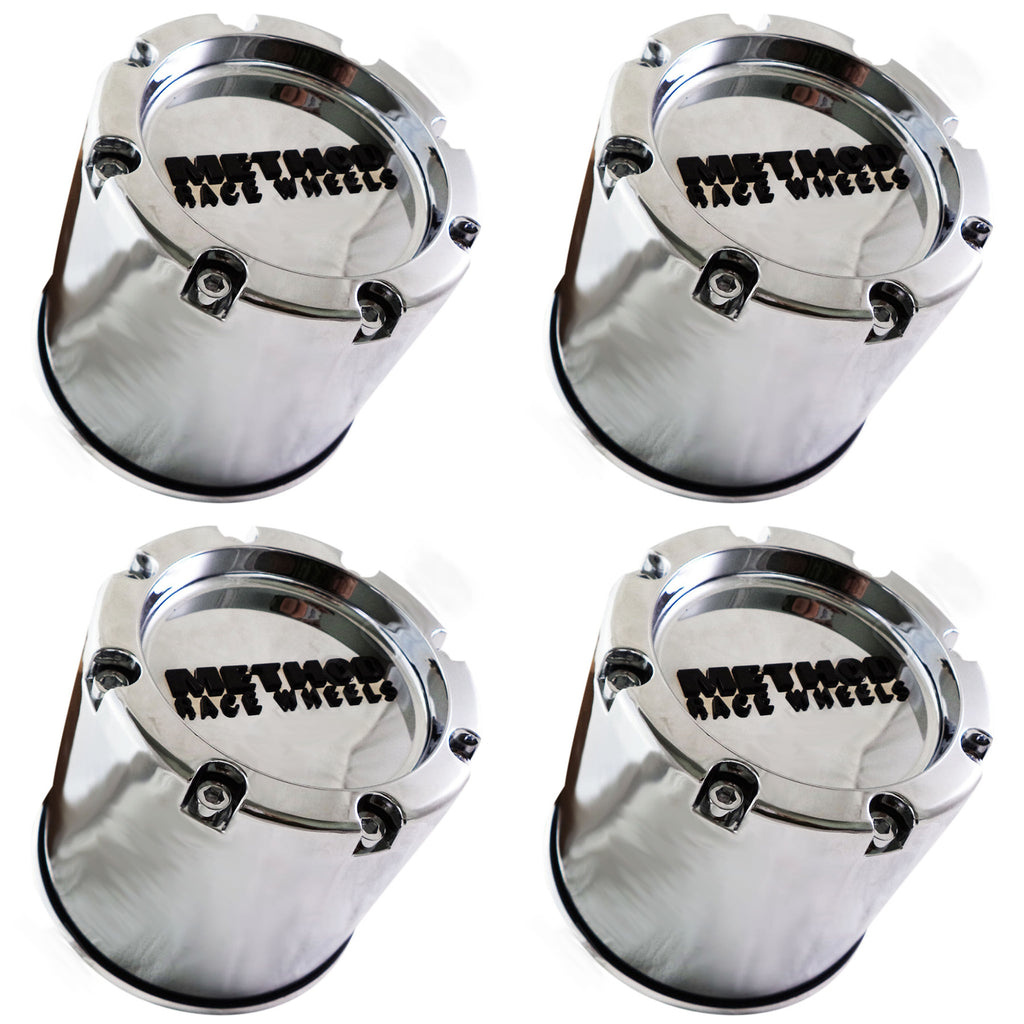 Method Chrome Wheel Center Caps Fits 8 LUG Wheel # 1524B140-ZL (4 CAPS ...