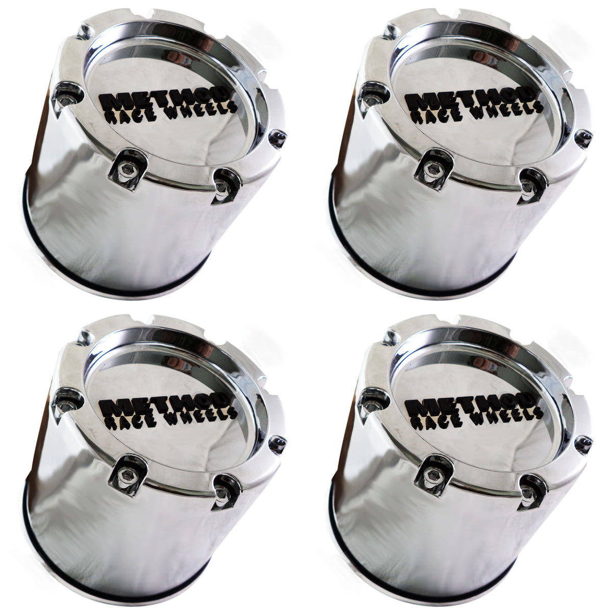 Method Chrome Wheel Center Caps Fits 8 LUG Wheel # 1524B140-ZL (4 CAPS ...