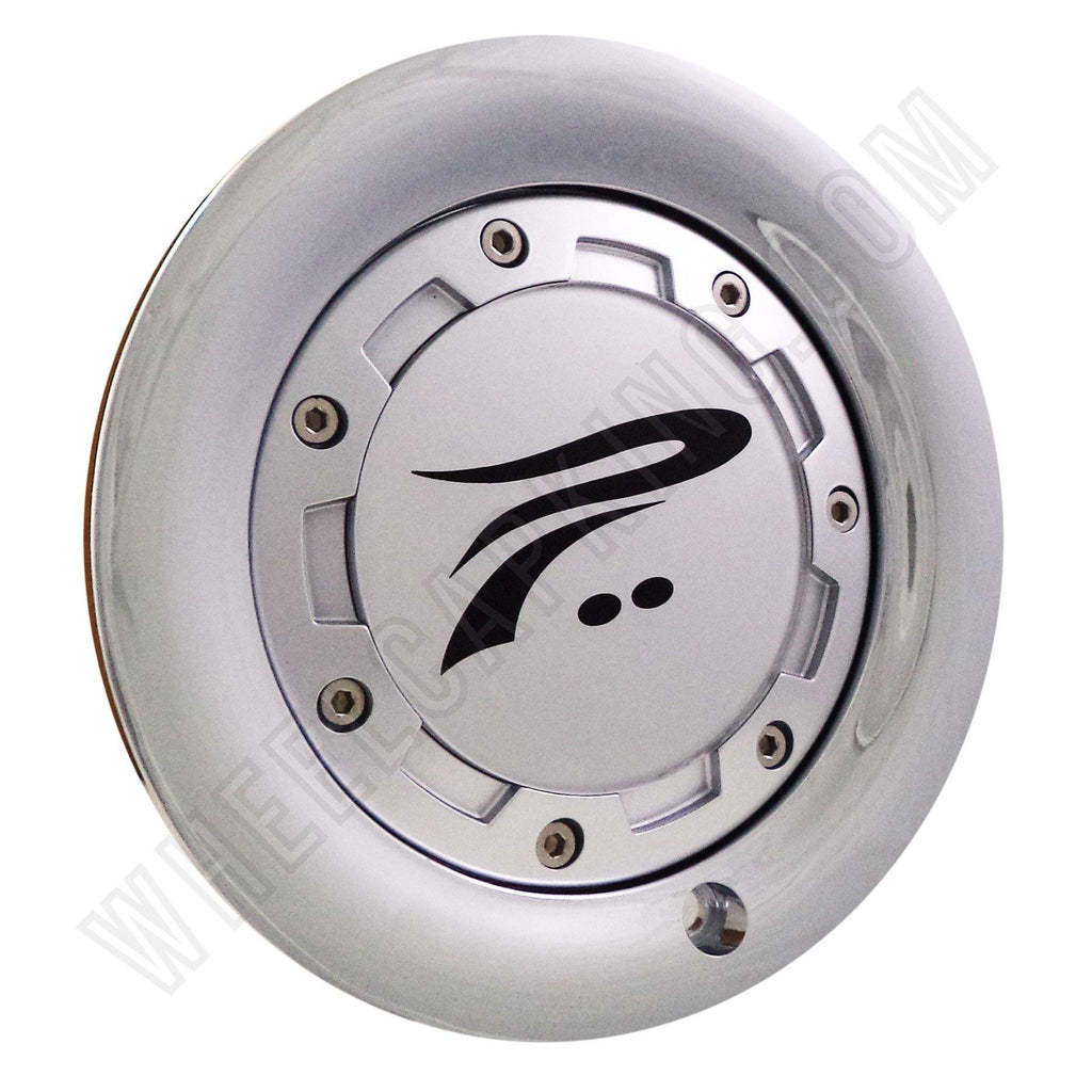 Platinum Chrome Custom Wheel Center Caps Set of 4 # C122301CAP With Bo ...
