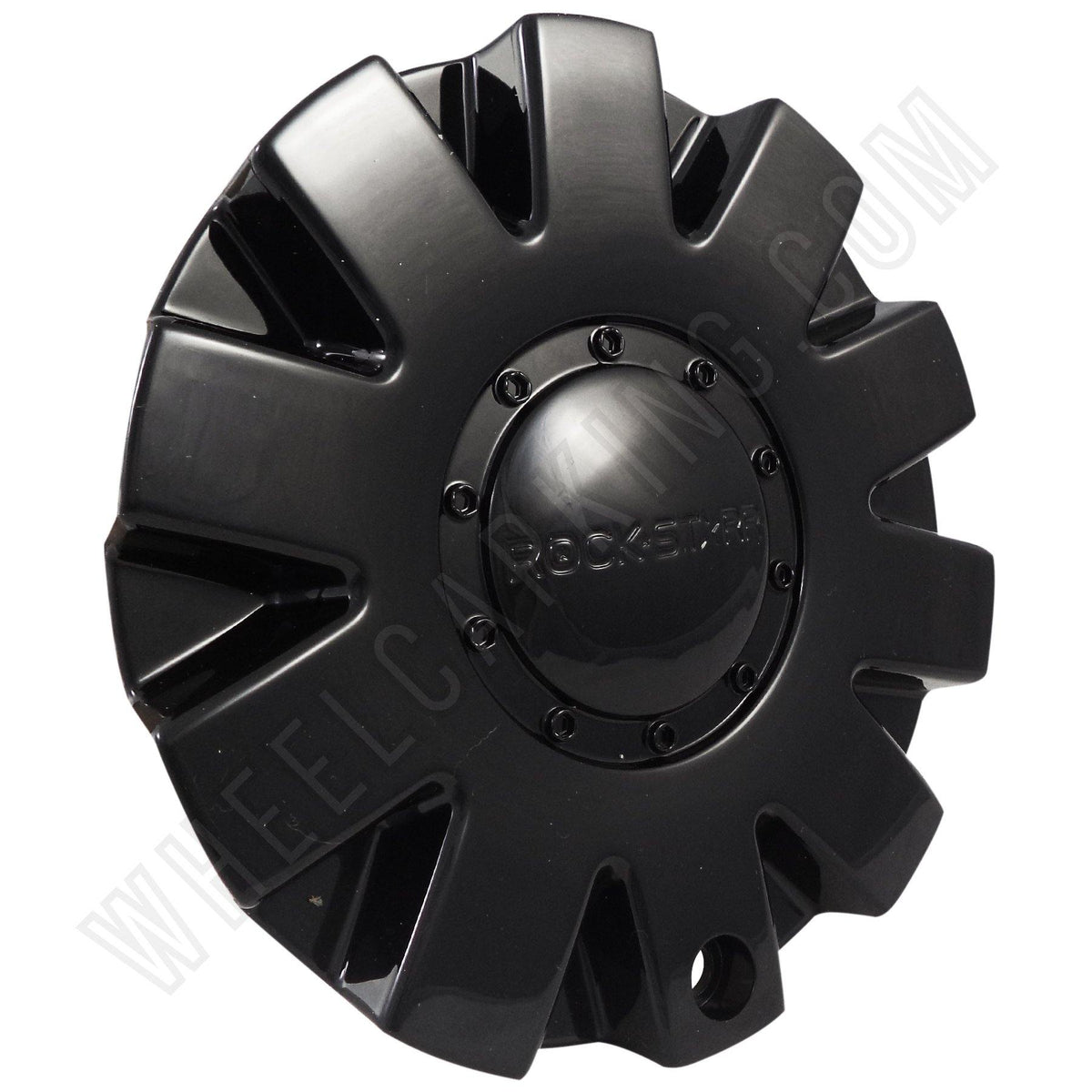 ROCKSTARR Wheels Gloss Black Custom Wheel Center Cap # C-138 (4 CAPS ...